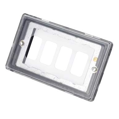 MK Dimensions 2 Gang 4 Module Grid Mounting Frame Black (MH4334BLKC) | CEF