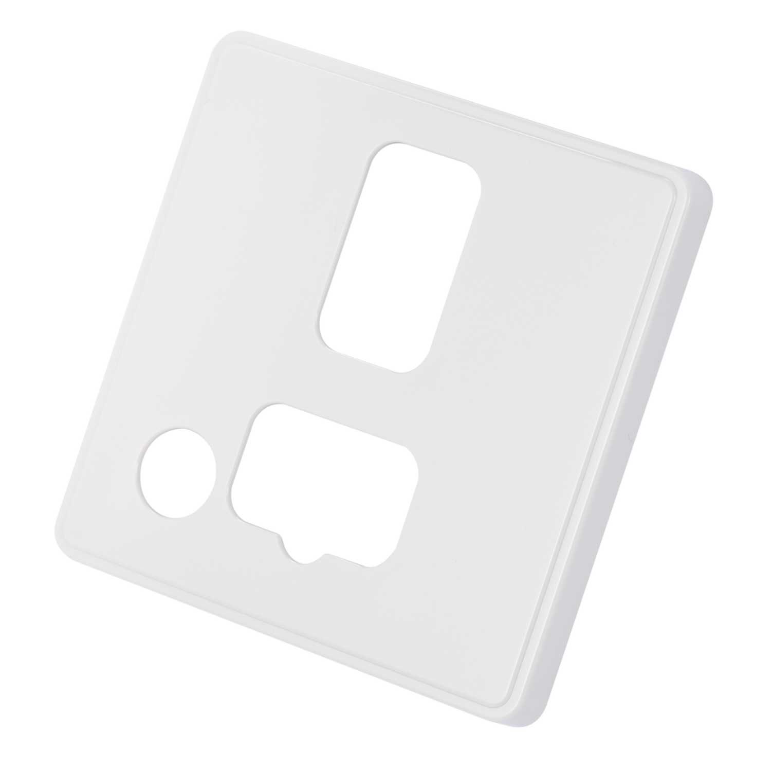 MK Dimensions Switched Fused Spur with Flex Outlet Front Plate White ...