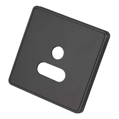 MK Dimensions 1 Gang Unswitched 5A Socket Front Plate Matt Black ...