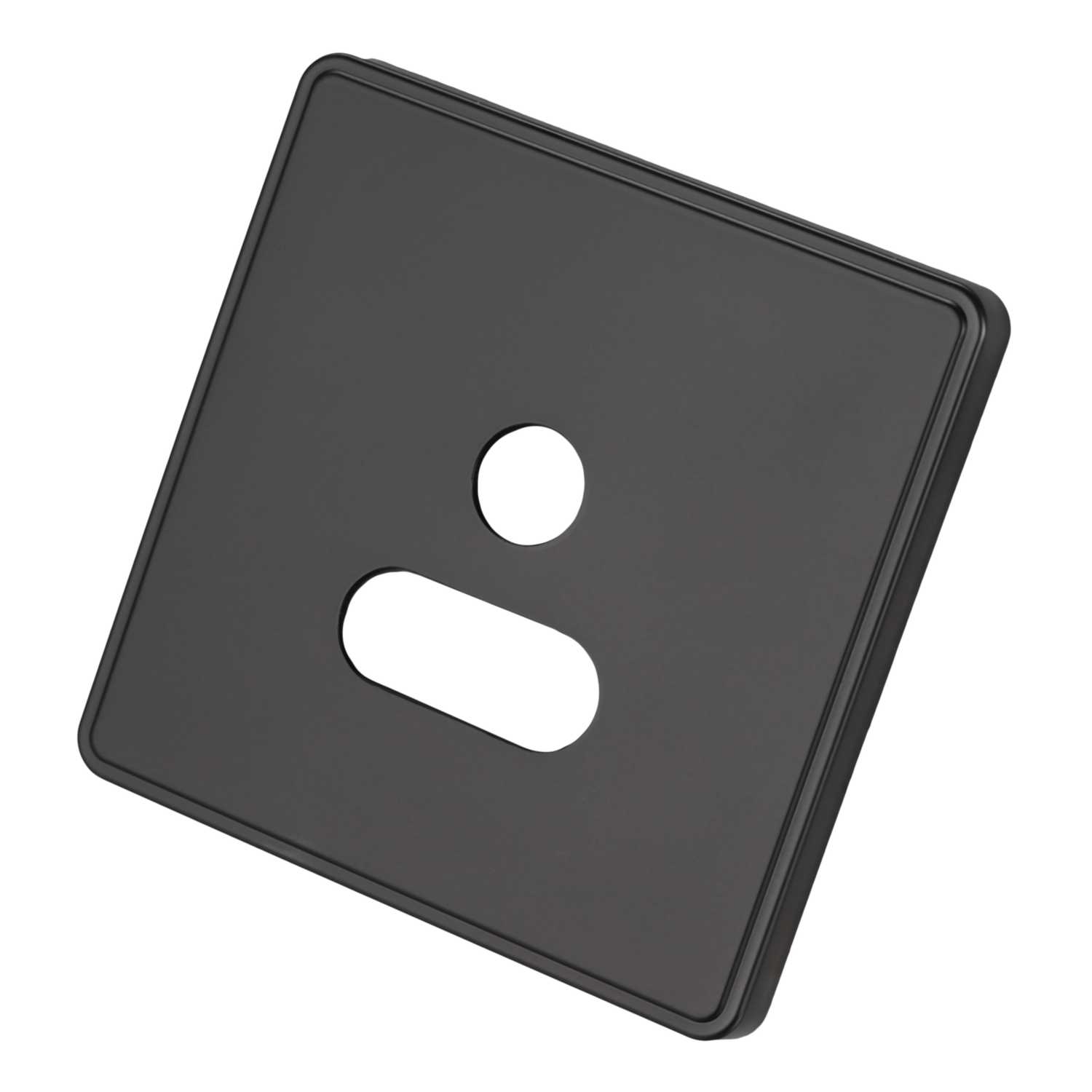 MK Dimensions 1 Gang Unswitched 5A Socket Front Plate Matt Black ...