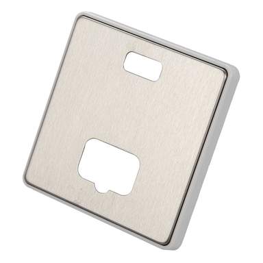 MK Dimensions Unswitched Fused Spur with Neon Front Plate White Insert ...