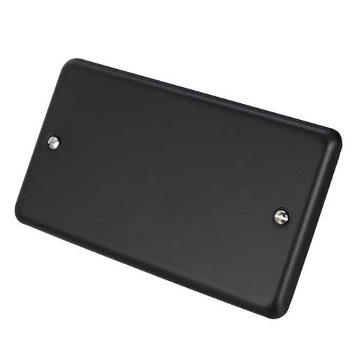 MK Albany Plus 2 Gang Blank Plate Matt Black (RP3329MBK) | CEF