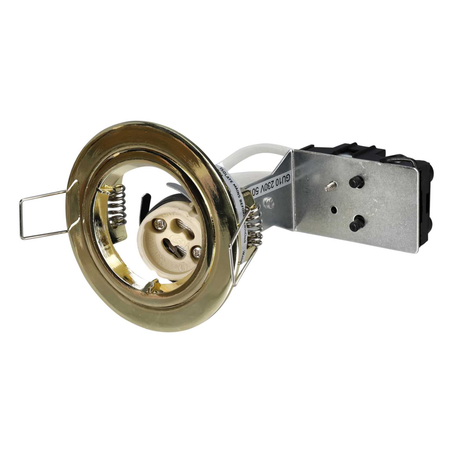 Knightsbridge GU10 Fixed Downlight Brass (RD1B) | CEF