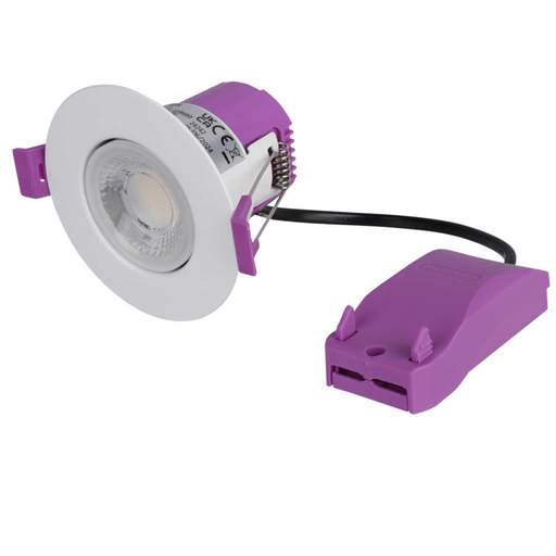 Knightsbridge RenuLED 6W LED Fire Rated Tri-Colour Dimmable Downlight White (RE6CTF) | CEF