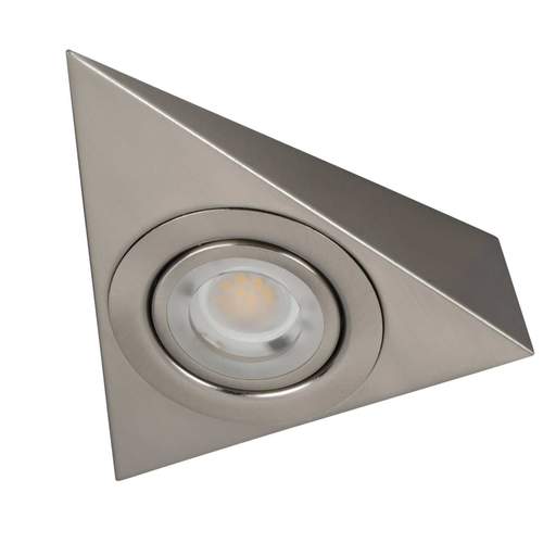 Knightsbridge 2W LED Triangle Cabinet Light Brushed Chrome 4000K ...