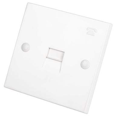 Knightsbridge 1 Gang Secondary Telephone Socket IDC 3 / 3A White (7400 ...