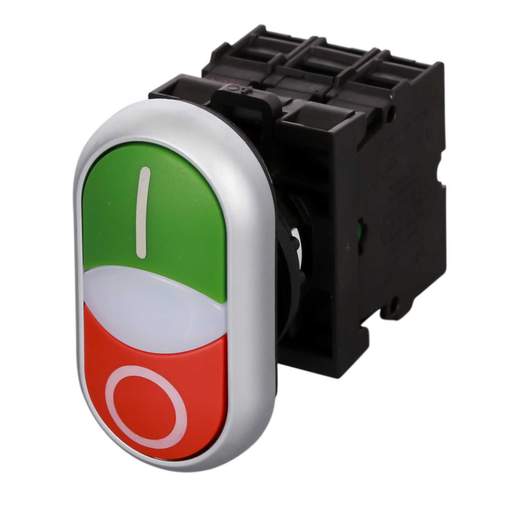 Moeller M22-DDL-GR-X1/X0/K11/230-W Flush Momentary Start/Stop 1 NC + 1 NO Pushbutton (216509) | CEF