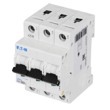 Moeller FAZ6-C63/3 63A Triple Pole 6kA C Curve MCB (239154) | CEF