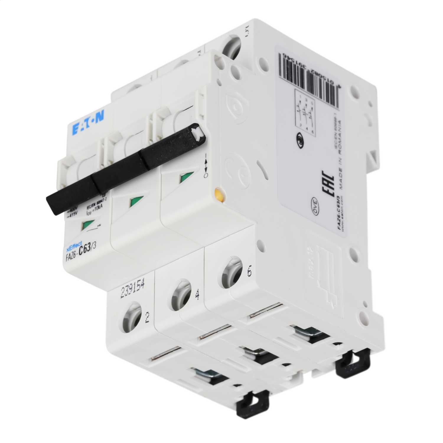 Moeller FAZ6-C63/3 63A Triple Pole 6kA C Curve MCB (239154) | CEF