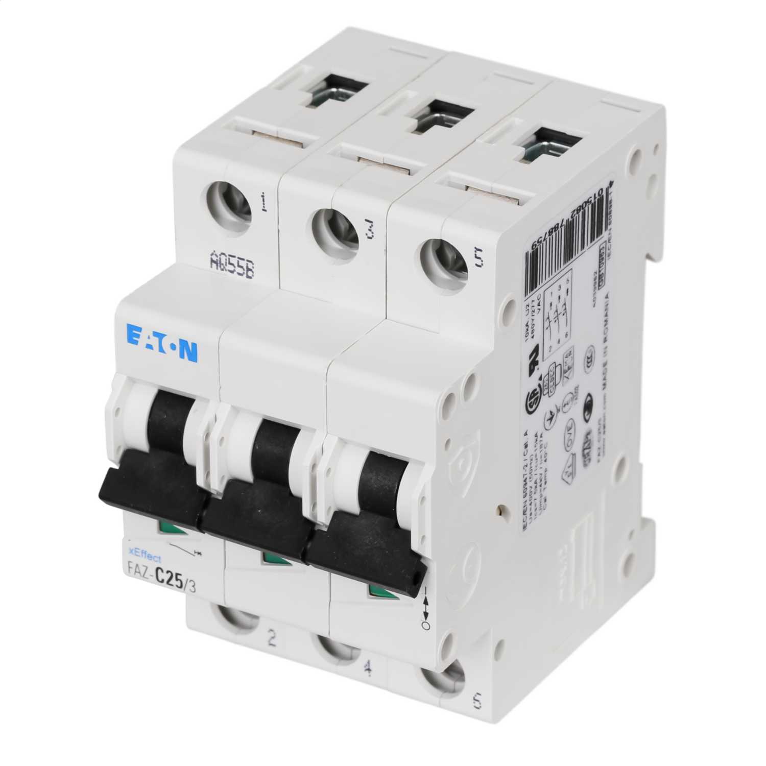 Moeller FAZ-C25/3 25A Triple Pole 15kA C Curve MCB (278875) | CEF