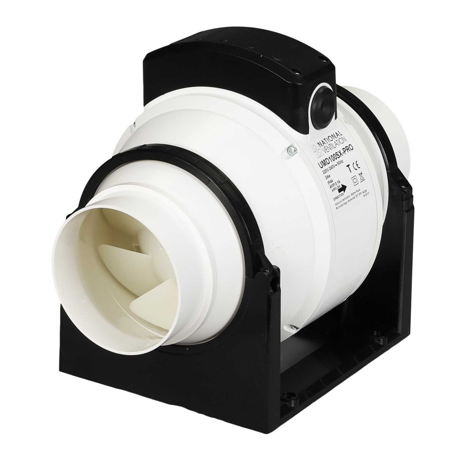 National Ventilation 100mm 4'' In-Duct Mixed Flow Fan (UMD100SX) | CEF