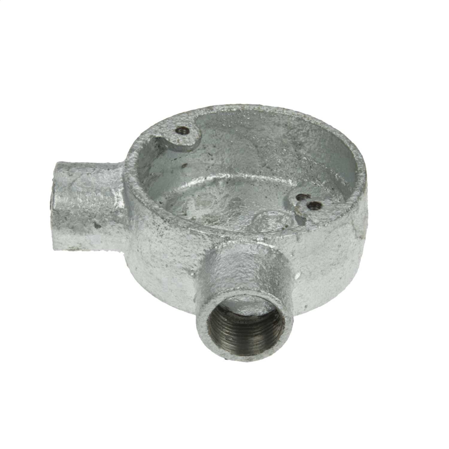 Niglon 25mm 2 Way Angle Galvanised Conduit Box (Sold in 1's) (CBA25G) | CEF