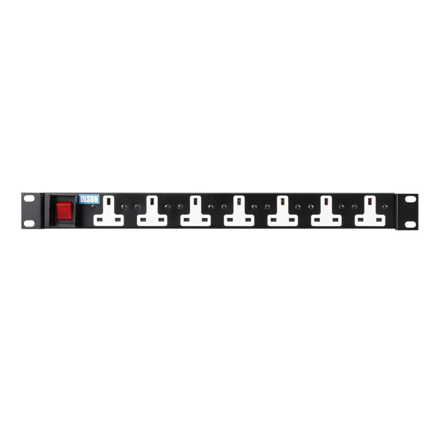 Olson 7 Way 19" Horizontal Rack Mounted PDU with 16A Plug (13A1U/07/MS ...