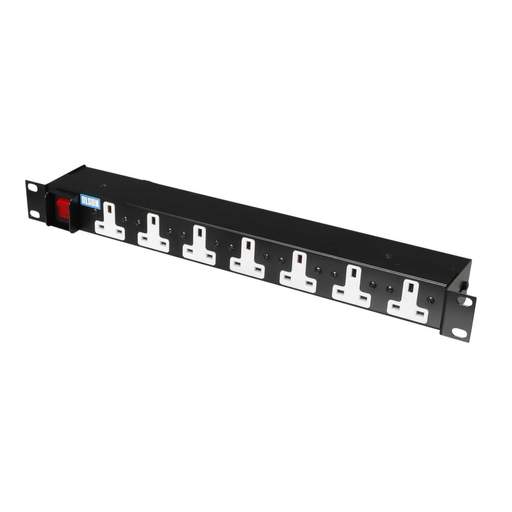 Olson 7 Way 19" Horizontal Rack Mounted PDU with 16A Plug (13A1U/07/MS ...
