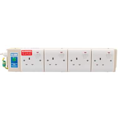 Olson 13A 4 Way Hospital Grade Switched Socket with Neon Flat Box PDU ...
