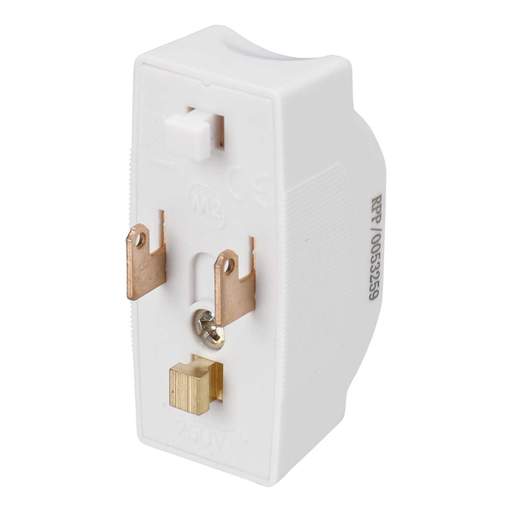Olson 6A 3 Pin Plug White (LDU/3P/PLUG/W) | CEF