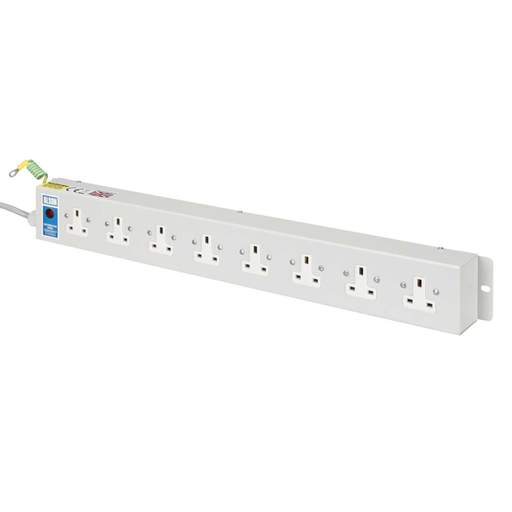 Olson 13A 8 Way Unswitched Socket with Neon 13A Plug PDU (N13A/08) | CEF