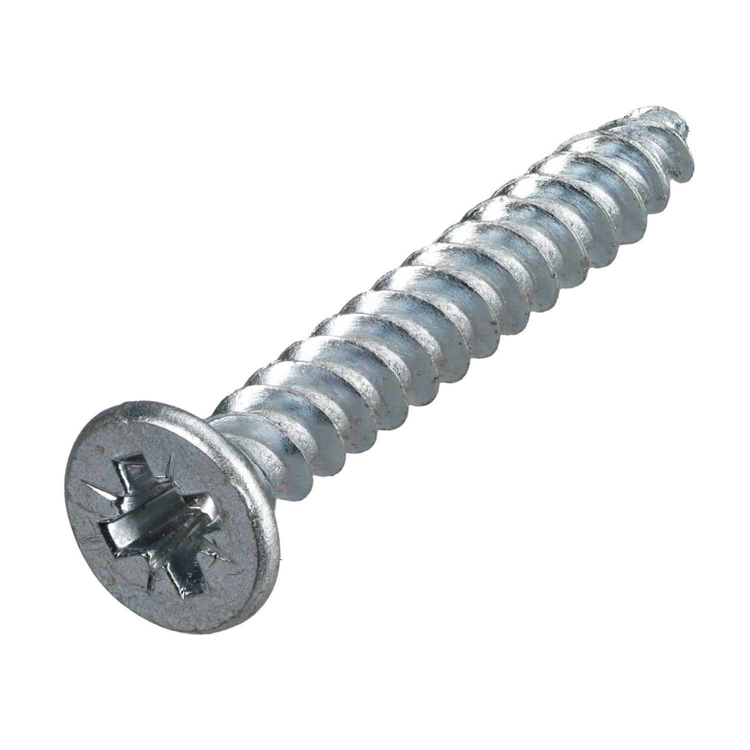 Olympic Fixings 8 x 1¼ Countersunk Cross Twin Thread Screws BZP (Pack ...