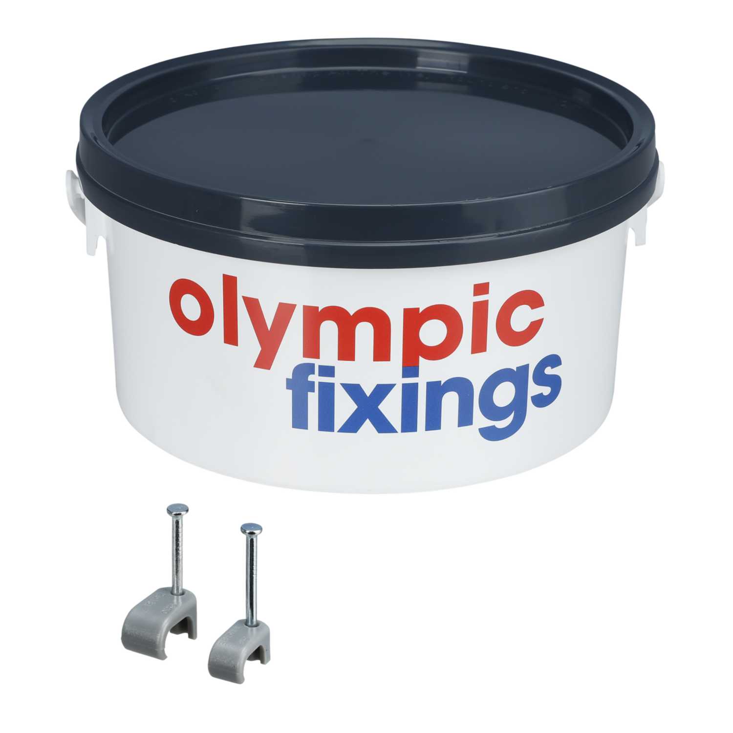 Olympic Fixings Trade Tub Flexible 1.5mm / 2.5mm T&E Cable Clips Grey ...