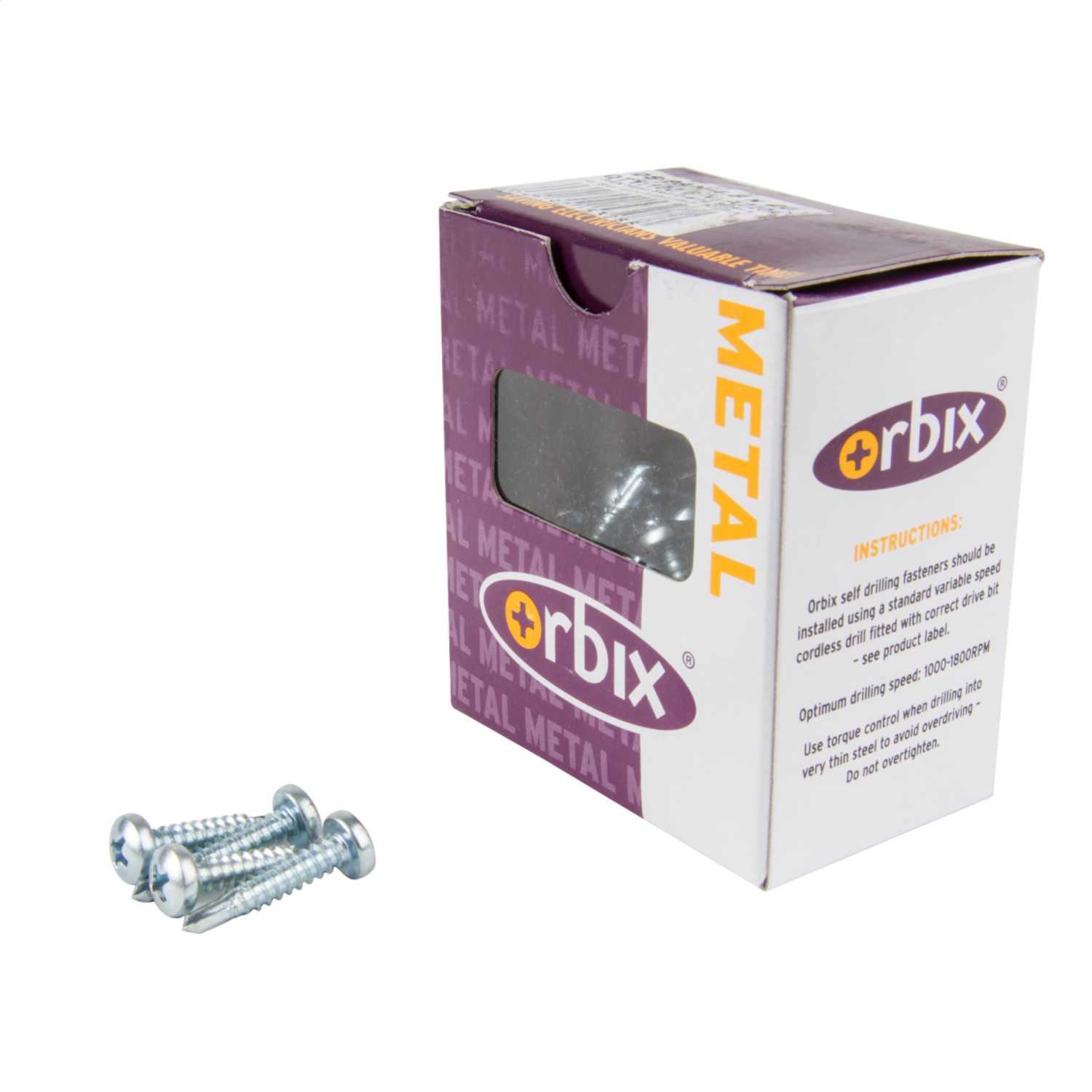 Orbix 4.8 x 20 Pan Head Self Drilling Screws BNP (Pack of 100) (DS-PAN ...