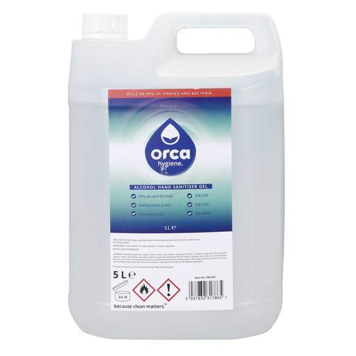 Orca Hygiene Hand Sanitiser Gel 5 Litre (H1 C500) | CEF