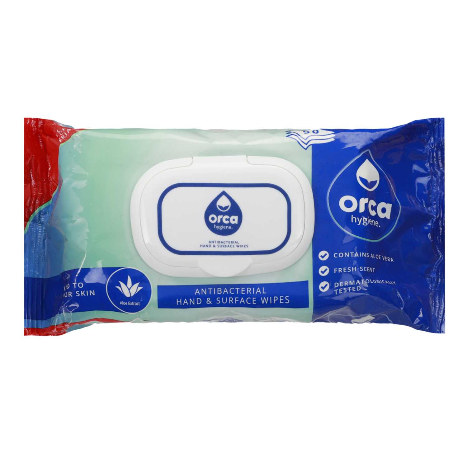 Orca Hygiene Antibacterial Wipes (Pack of 90) (W12 L90) | CEF