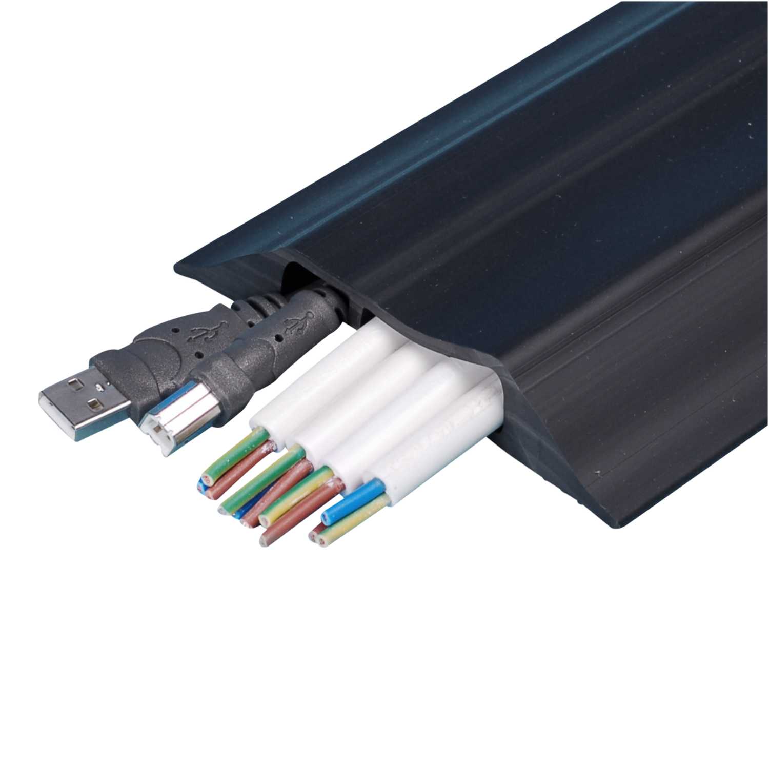 Osmor Comnet 2 Channel Cable Protector Black (9m Reel) (COMNETBK) | CEF