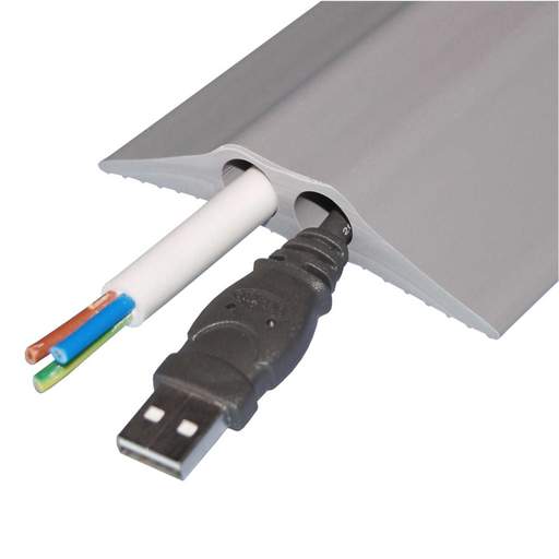 Osmor Two Hole Cable Protector Grey (9m Reel) (DOUBLEGY) | CEF