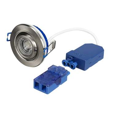 Ovia Inceptor NanoV2 5.5W LED Adjustable IP54 Dimmable Downlight Satin ...