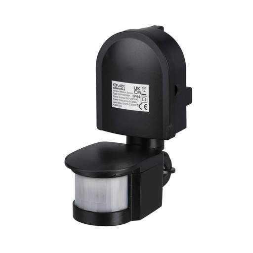 Ovia 180° Multi-Directional PIR Motion Detector IP44 Black (OVPIR002BK) | CEF