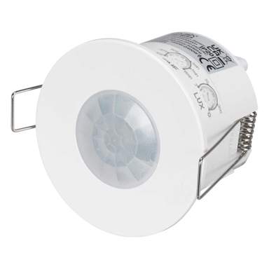 Ovia 360° Recessed Flush PIR Sensor with Manual Override IP20 White ...