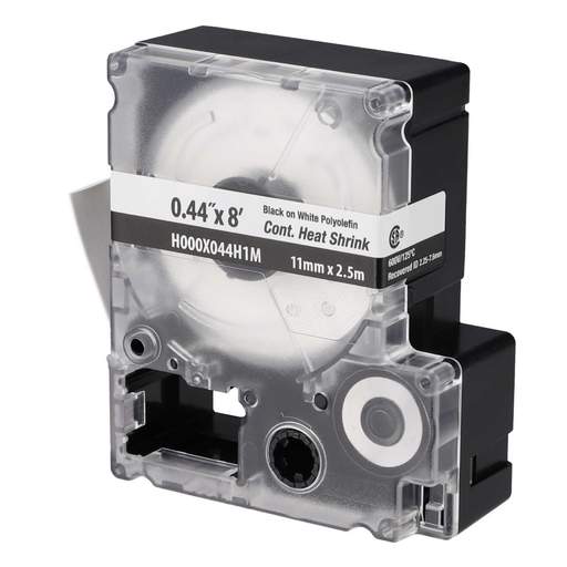 Panduit 11mm x 2.5m Heatshrink Label Cartridge Black on White ...