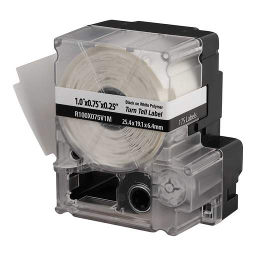 Panduit PXE™ 25.4mm x 19.1mm Turn-Tell Label White / Clear (Roll of 175 ...