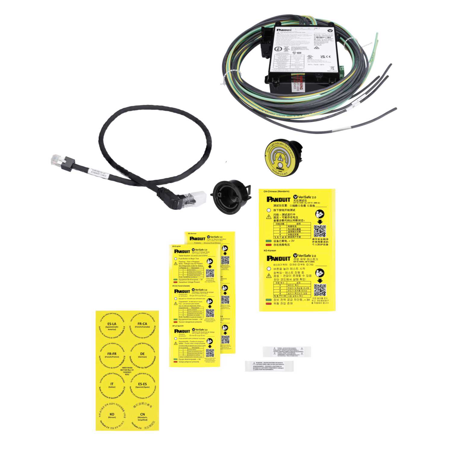 Panduit VeriSafe 2.0 Single Phase AVT Battery Free Indicator with 600mm System Cable (VS2-AVT ...