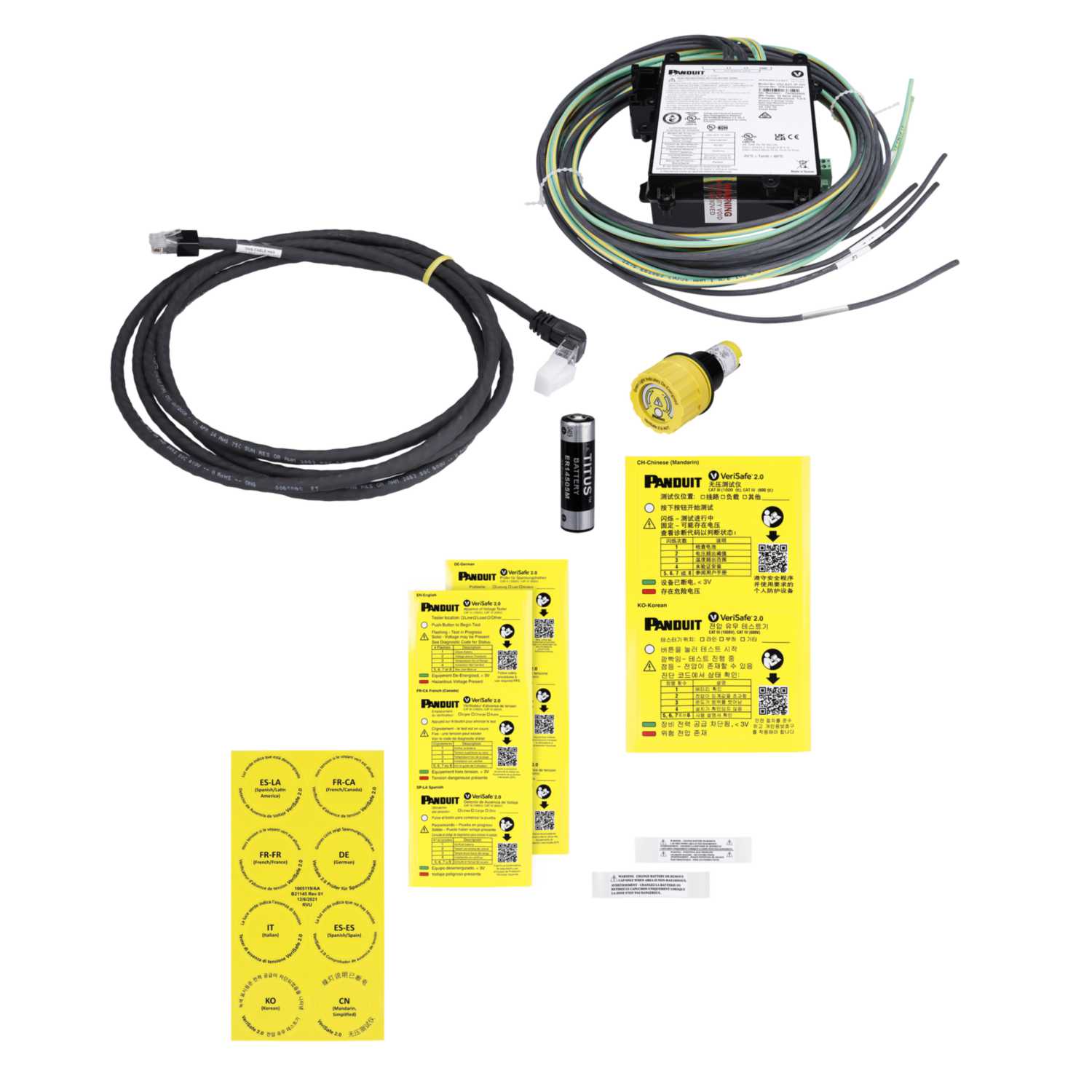 Panduit VeriSafe 2.0 Three Phase AVT Battery Indicator with 2.4m System Cable (VS2-AVT-3PB-08) | CEF