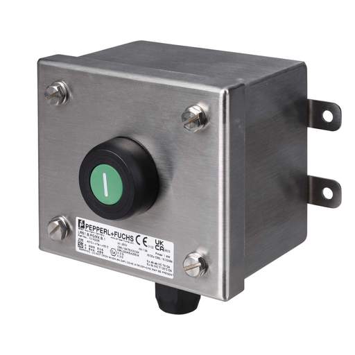 Pepperl & Fuchs 1 Way Green Pushbutton Ex Control Unit Stainless Steel ...