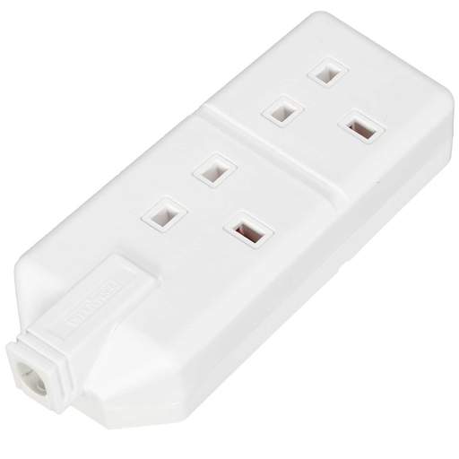Permaplug 13A 2 Gang Trailing Socket White (ELS132W) | CEF