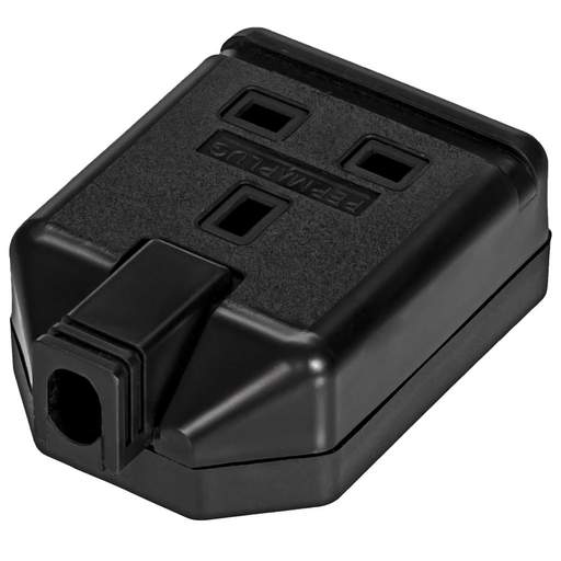 Permaplug 13A 1 Gang Trailing Socket Black (ELS13B) | CEF