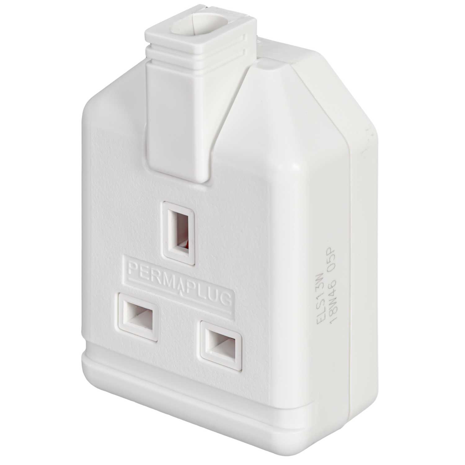 Permaplug 13A 1 Gang Trailing Socket White (ELS13W) | CEF