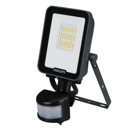 Philips Ledinaire All-in 10W LED Tri-Colour Floodlight with PIR Black (911401891386) | CEF
