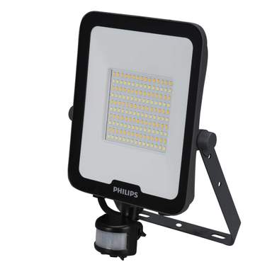 Philips Ledinaire All-in 50W LED Tri-Colour Floodlight with PIR Black (911401894386) | CEF