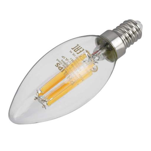 Philips CorePro 6.5W SES LED Non Dimmable Filament Candle Lamp 2700K ...