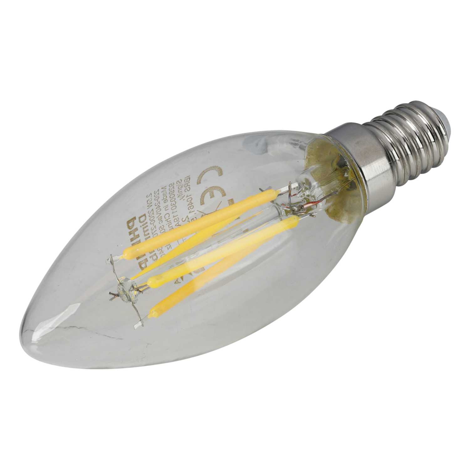 Philips Master DimTone 2.5W SES LED Dimmable Filament Candle Lamp 2200 ...