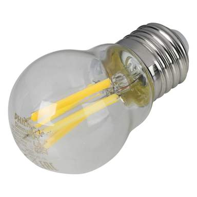 Philips Master Glass DimTone 3.4W ES LED Dimmable Filament Golf Ball ...