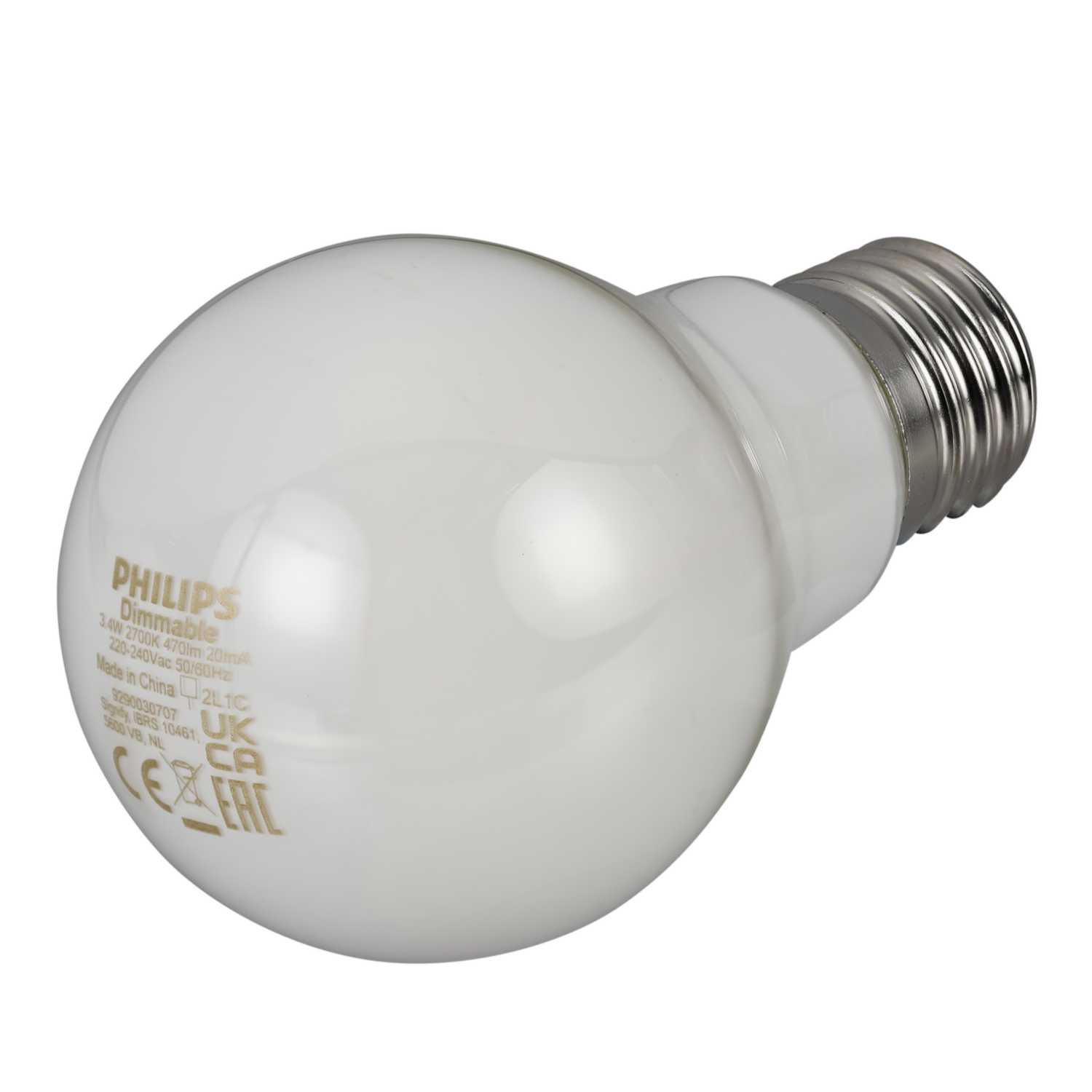 Philips Master Value 3.4W ES LED Dimmable GLS Lamp Opal 2700K ...