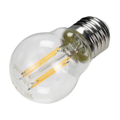 Philips CorePro 4.3W ES LED Non Dimmable Filament Golf Ball Lamp 2700K ...