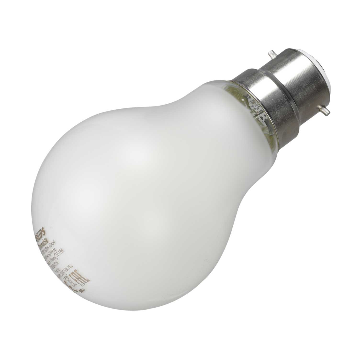 Philips Master Value 5.9W BC LED Dimmable GLS Lamp Opal 2700K ...