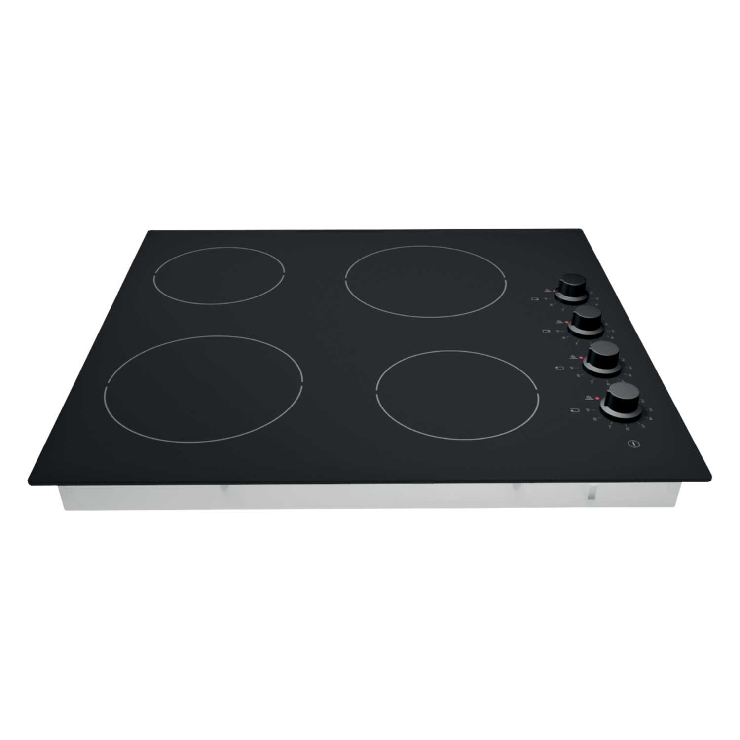 Statesman 60cm 4 Zone Ceramic Hob with Dial Control Black (CHZ460D) | CEF