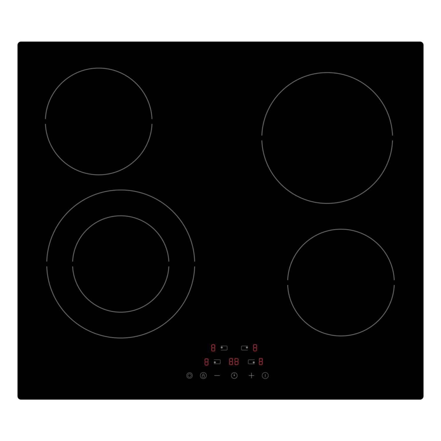 Statesman 60cm 4 Zone Ceramic Hob with Touch Control Black (CHZ460T) | CEF