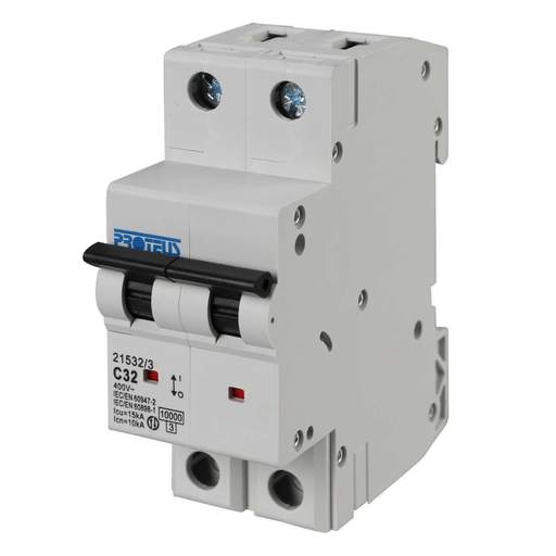 Proteus 32A Double Pole 15kA C Curve MCB (21532/3) | CEF